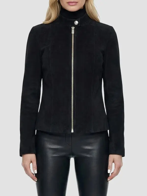 Gorski Select Metis Suede Zip Jacket - Black