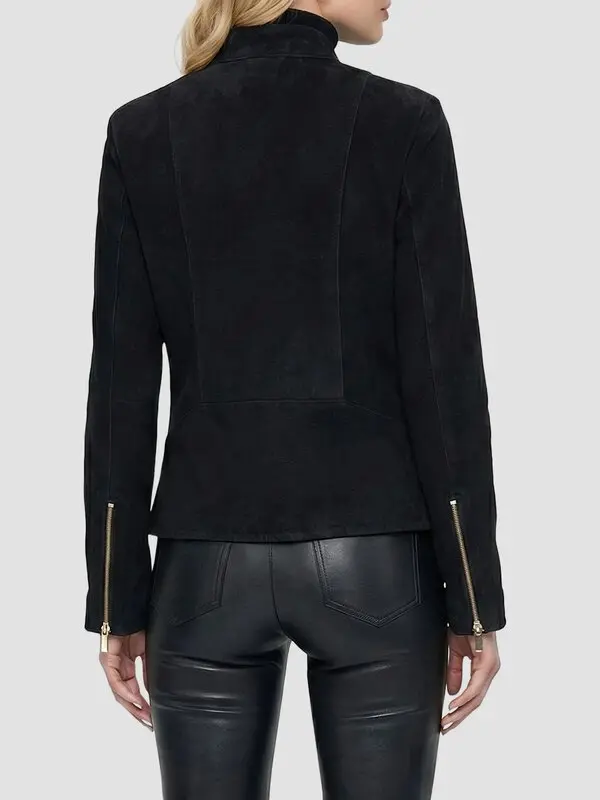 Gorski Select Metis Suede Zip Jacket - Black