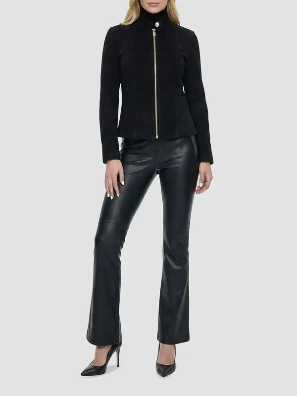 Gorski Select Metis Suede Zip Jacket - Black