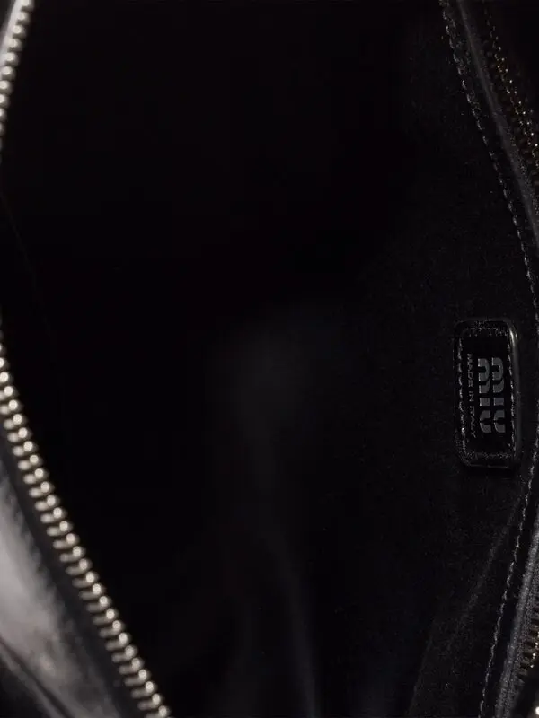 Miu Miu Shiny Leather Top Handle Bag - Black