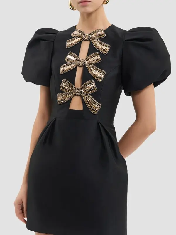 Rebecca Vallance Venus Crystal-embellished Satin Minidress