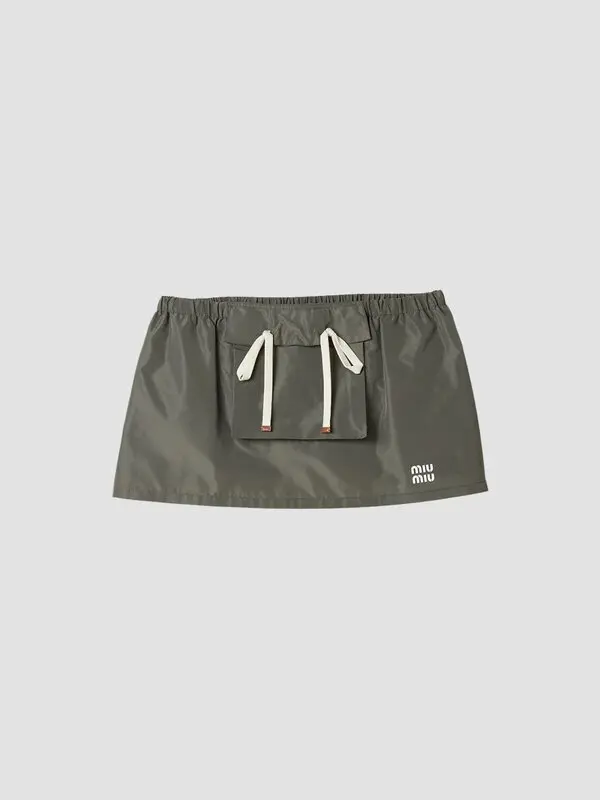 Miu Miu Technical Fabric Mini Skirt