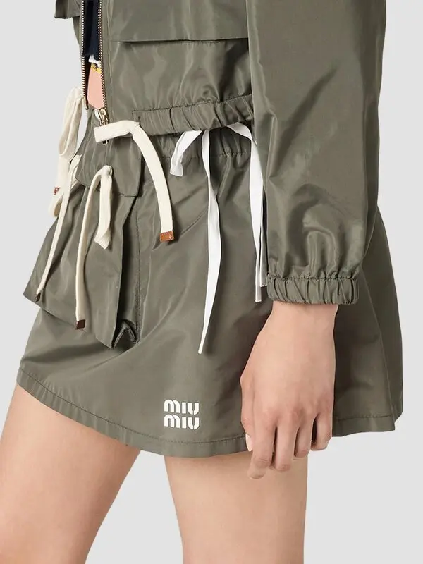 Miu Miu Technical Fabric Mini Skirt
