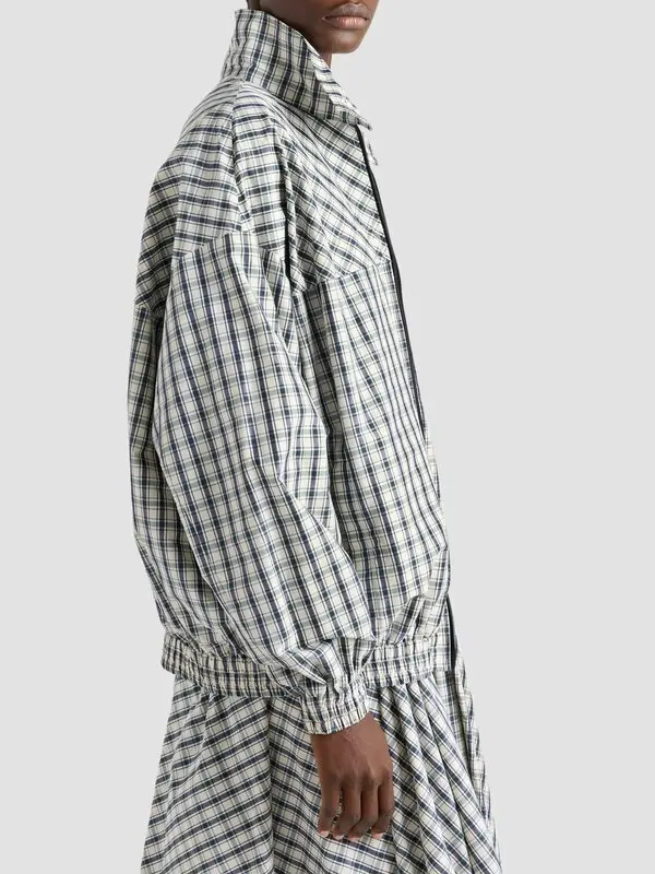 Prada Checked Chambray Blouson Jacket
