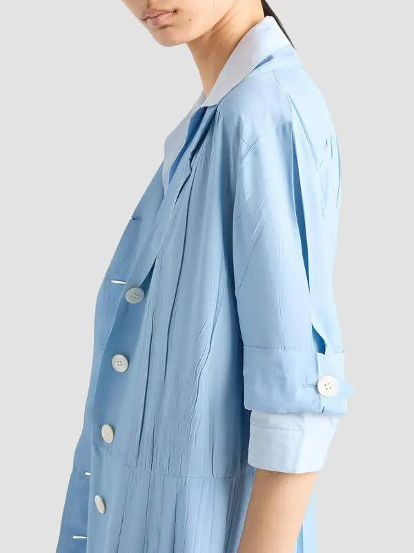 Prada Pongé And Poplin Shirt Dress