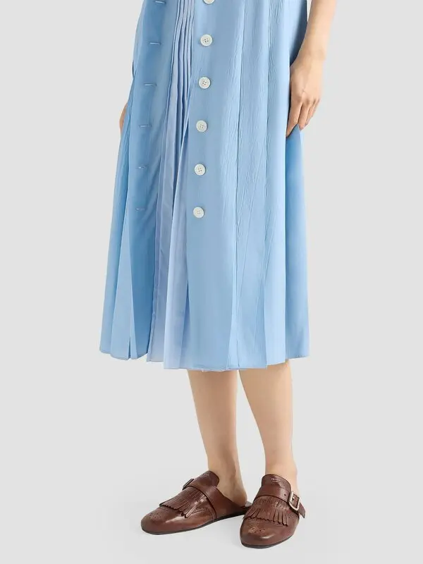Prada Pongé And Poplin Shirt Dress