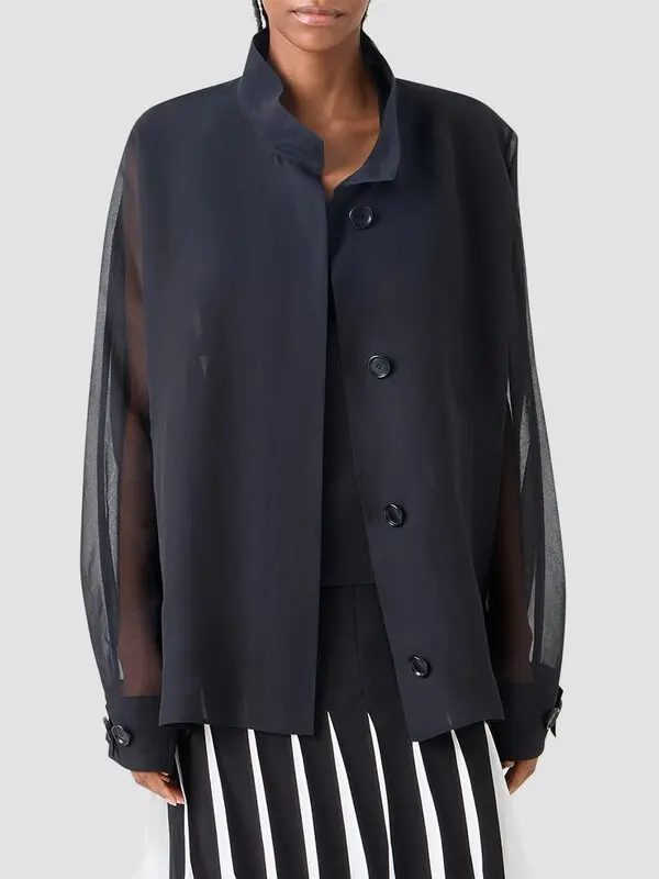 Akris Silk Organza Oversized Shirt