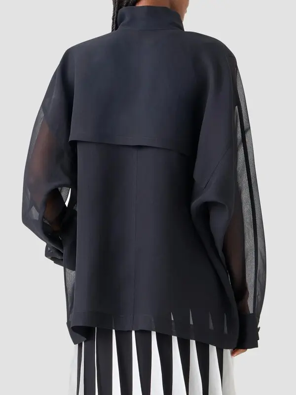 Akris Silk Organza Oversized Shirt