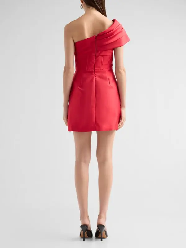 Rebecca Vallance Esmeralda One-shoulder Mini Dress