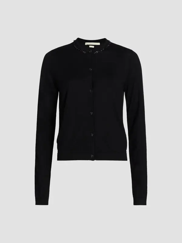JASON WU Beaded Merino Wool Cardigan