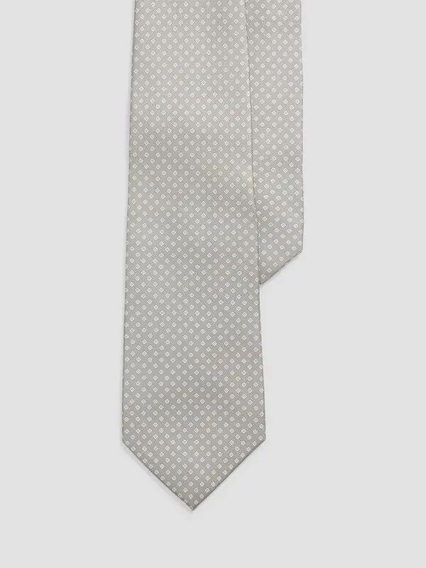 Ralph Lauren Purple Label Diamond Silk Tie - Gray