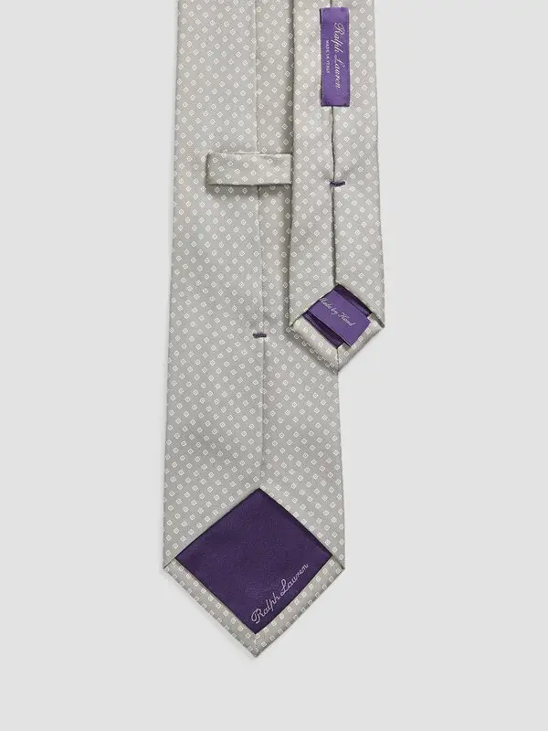 Ralph Lauren Purple Label Diamond Silk Tie - Gray