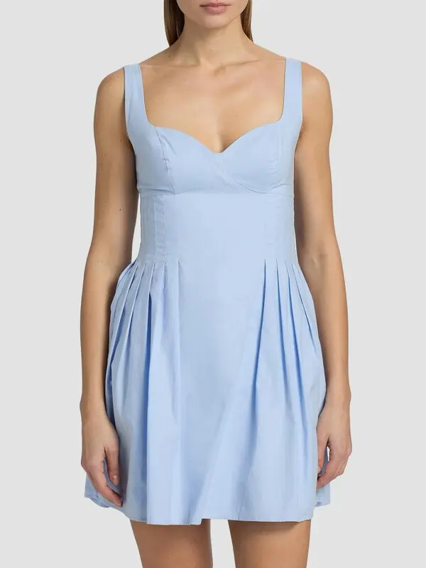 Peixoto Eden Cotton Pleated Minidress