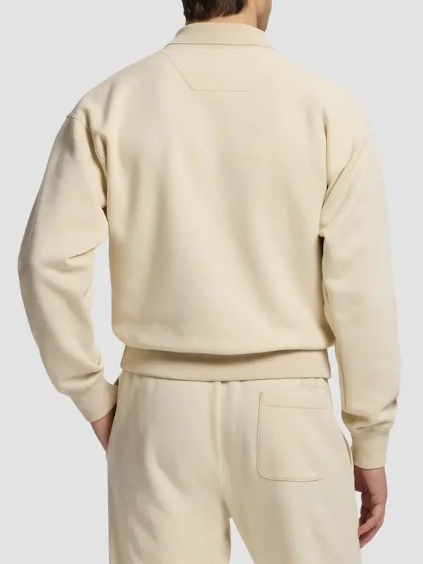 Ralph Lauren Purple Label Cotton-cashmere Polo Sweatshirt