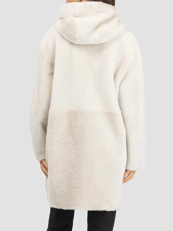 Gorski Merino Shearling Lamb Hooded Coat