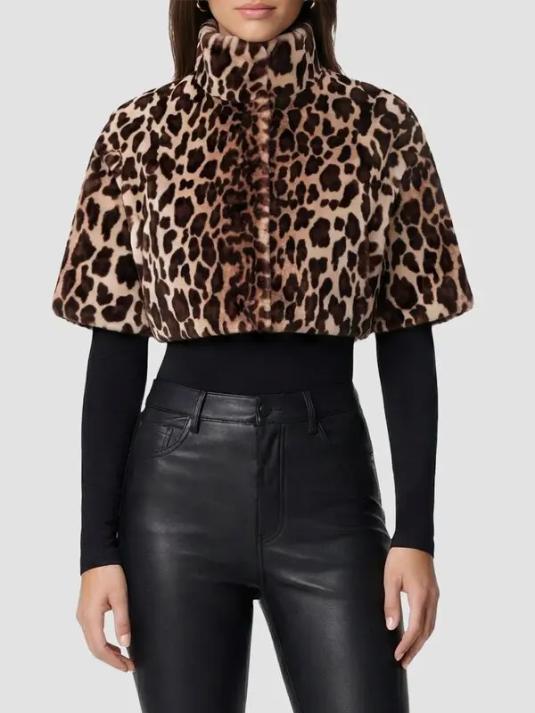 LYLA GRANT Sheared Bolero Coat