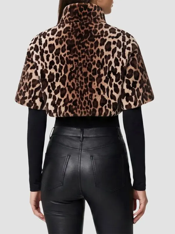 LYLA GRANT Sheared Bolero Coat
