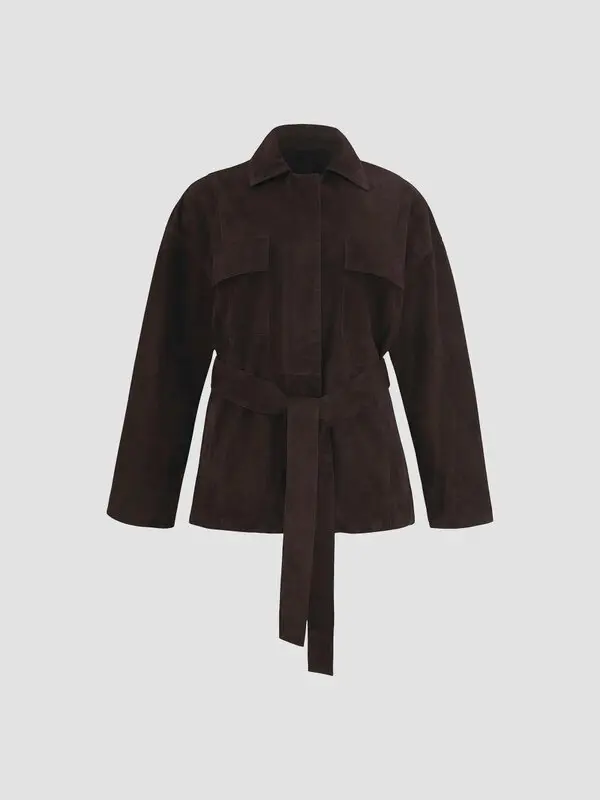 Gorski Select Metis Suede Jacket, Belt