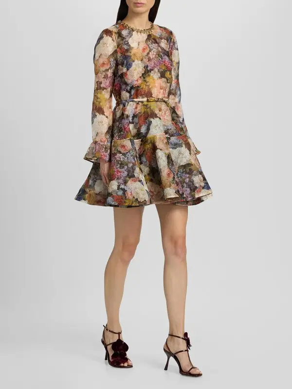 Zimmermann Alchemy Floral Linen-silk Minidress