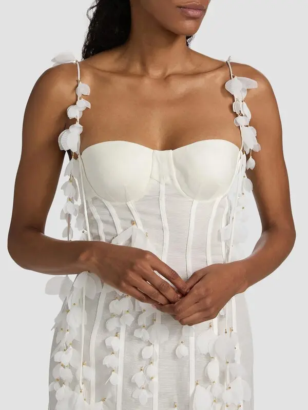 Zimmermann Dawning Petal Linen-silk Midi-dress