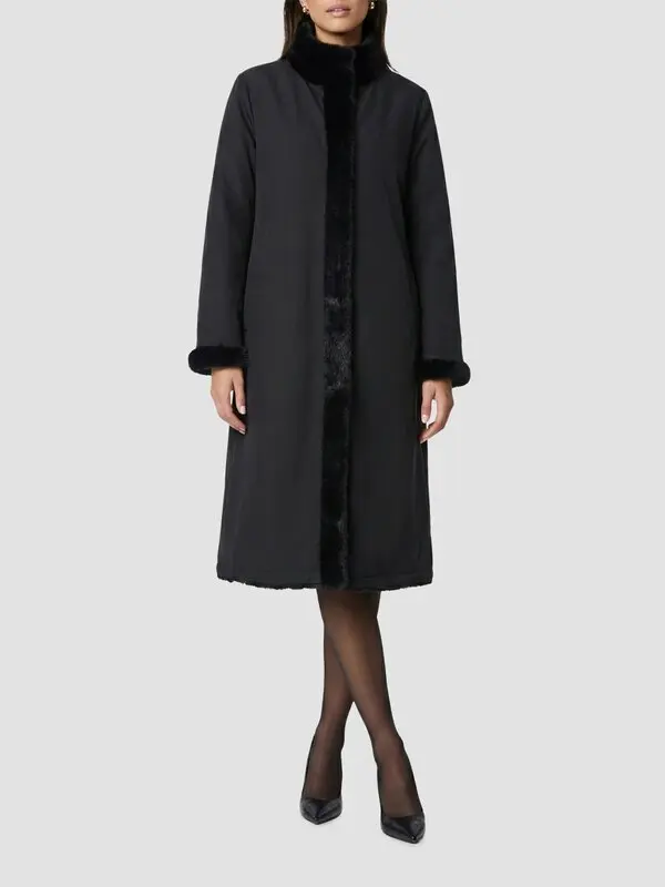 LYLA GRANT Mink Reversible Coat - Black
