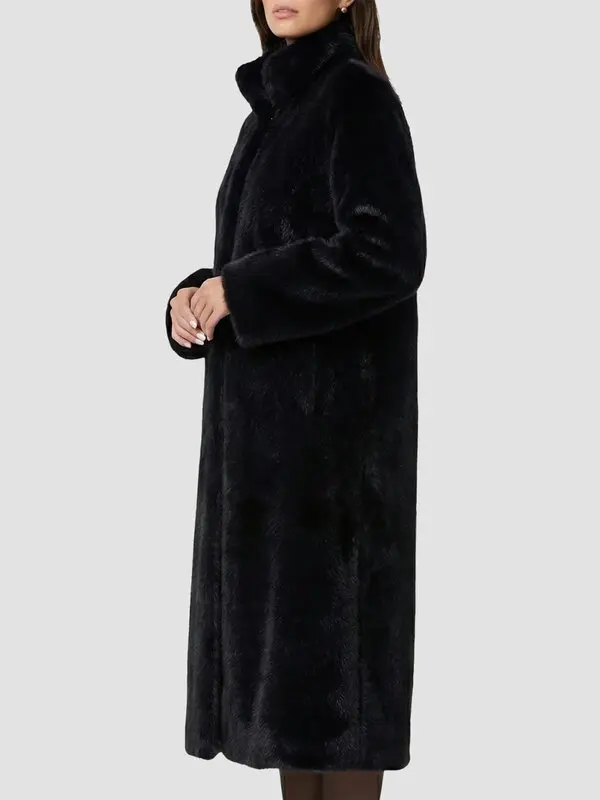 LYLA GRANT Mink Reversible Coat - Black