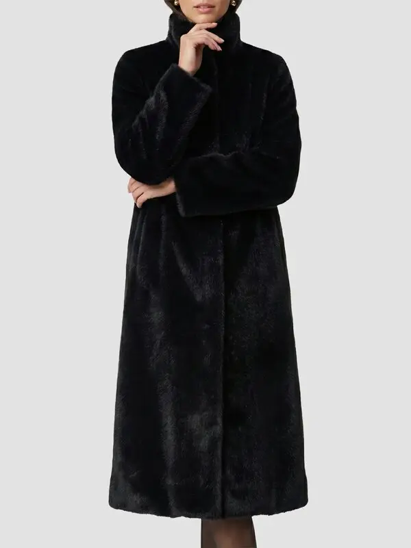 LYLA GRANT Mink Reversible Coat - Black