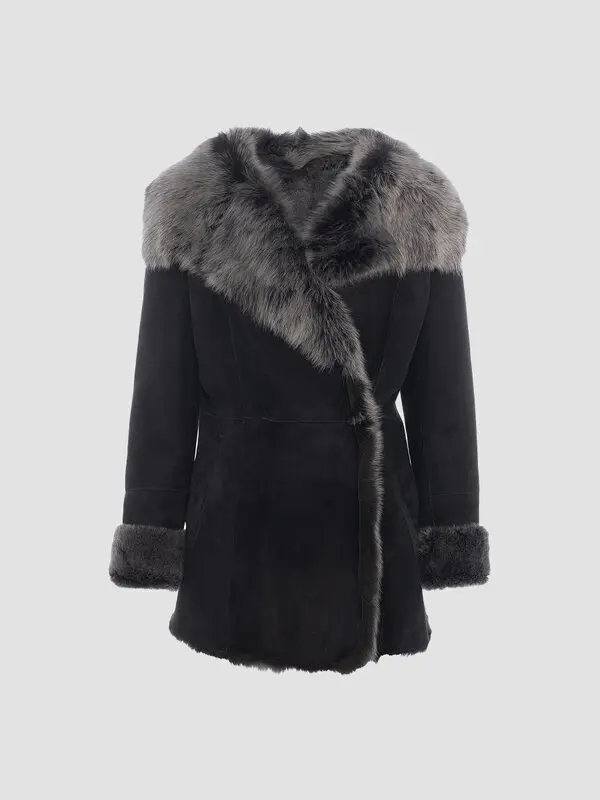 Gorski Merino Toscana Lamb Coat - Black Brisa
