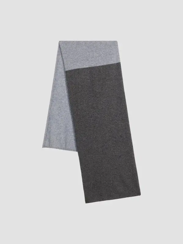 SAKS FIFTH AVENUE Colorblocked Cashmere Scarf - Chrome