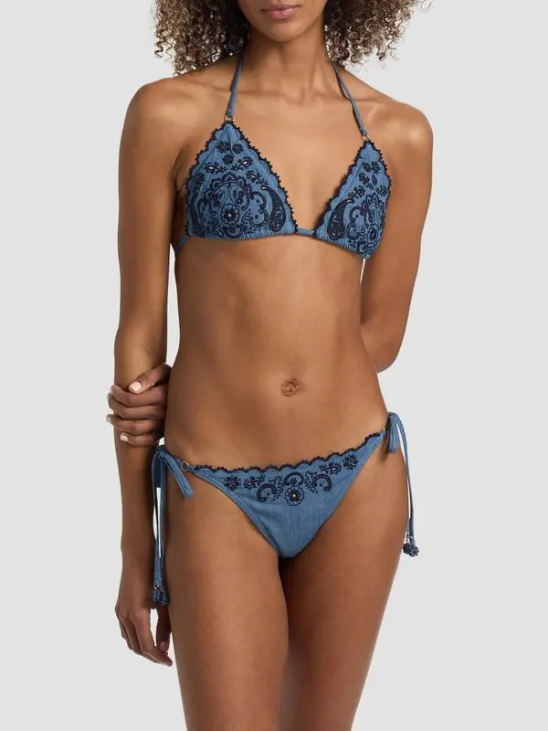 Zimmermann Aster Embroidered Bikini