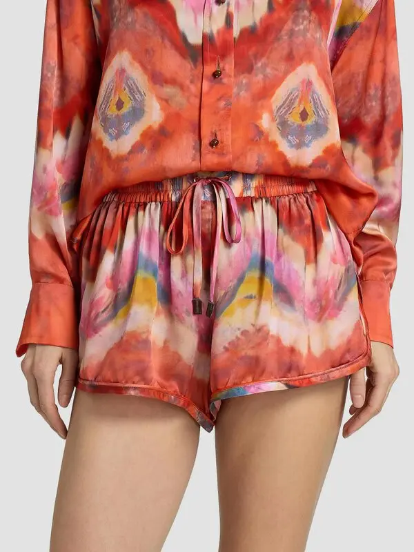 Zimmermann Alchemy Printed Silk Relaxed-fit Shorts