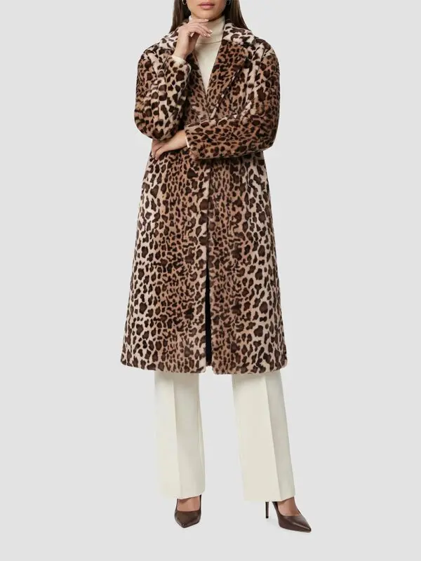 LYLA GRANT Faux Fur Sheared Mink Coat