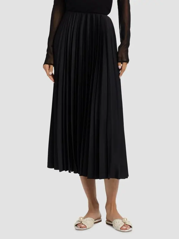 JASON WU Crepe Satin Pleated Midi-skirt