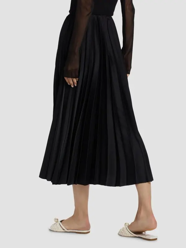 JASON WU Crepe Satin Pleated Midi-skirt