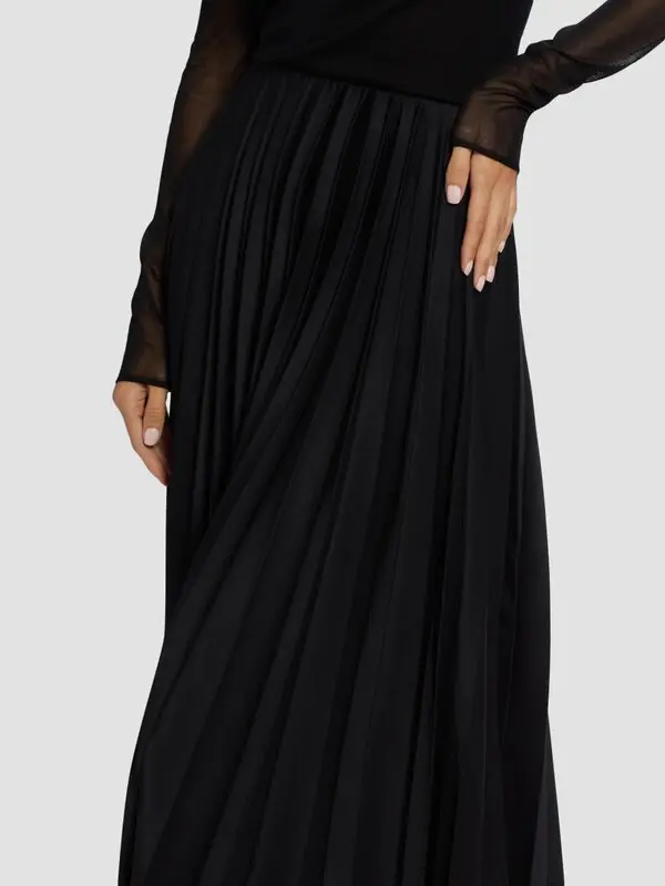 JASON WU Crepe Satin Pleated Midi-skirt