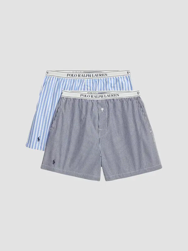 Polo Ralph Lauren Shirting Stripes 2-pack Striped Boxer Shorts