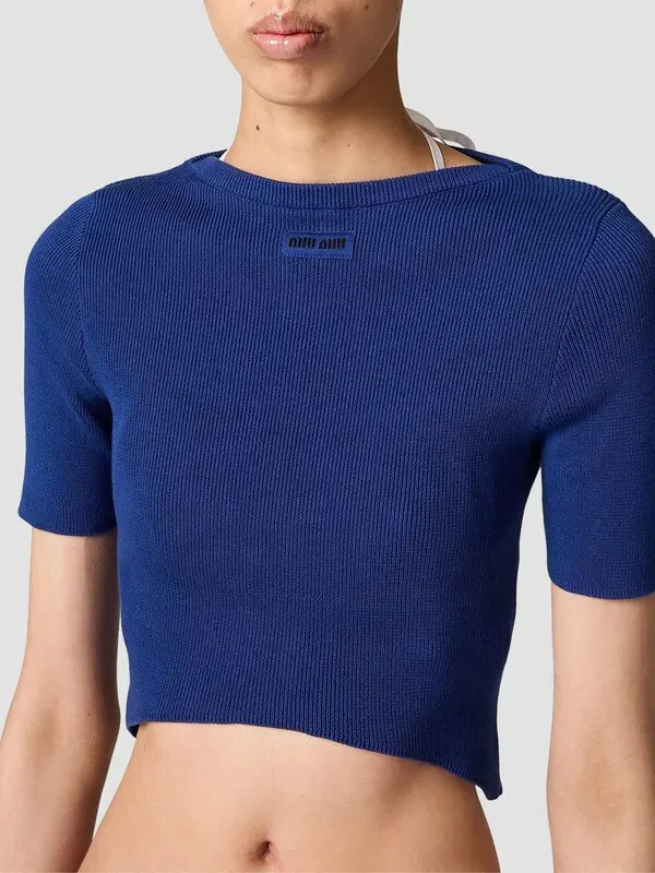 Miu Miu Cotton Boatneck Sweater