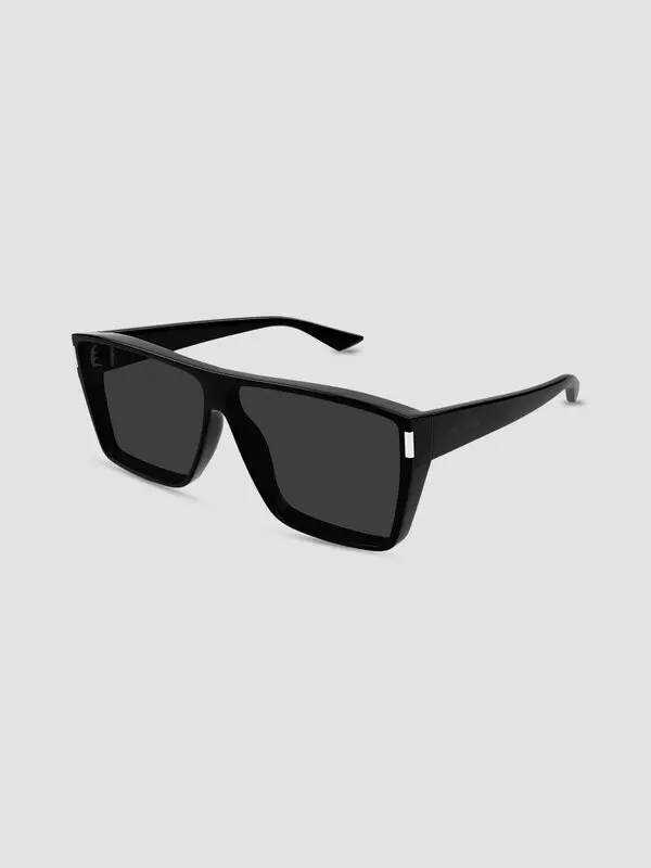 Saint Laurent Bold Contour 64mm Square Sunglasses - Black