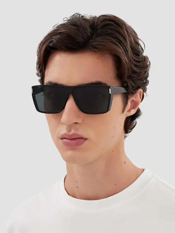 Saint Laurent Bold Contour 64mm Square Sunglasses