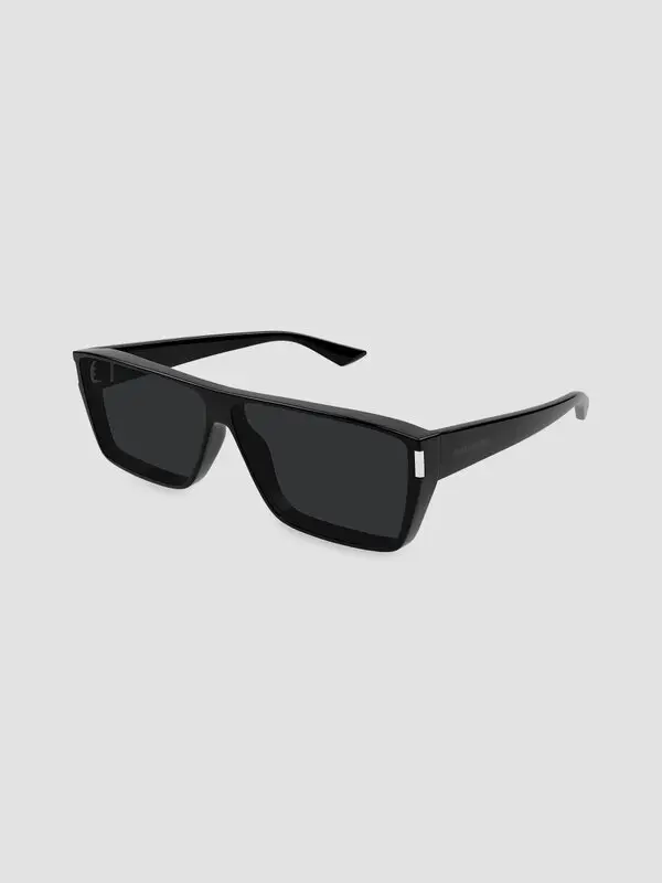 Saint Laurent Bold Contour 64mm Square Sunglasses - Black
