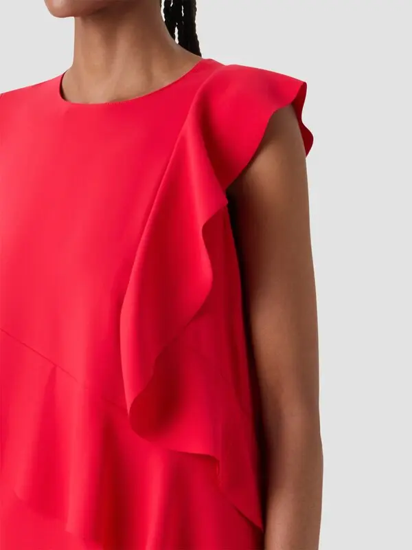 Akris Ruffled Crepe Midi Dress