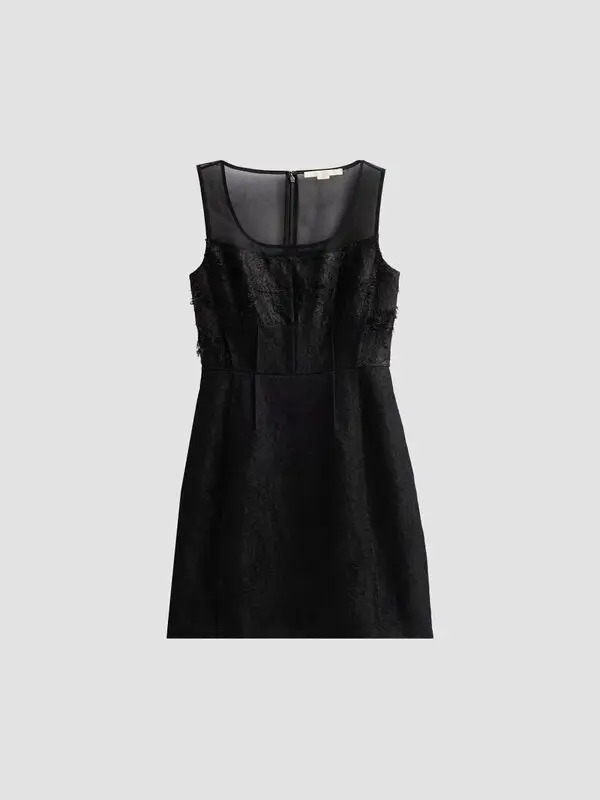 JASON WU Textured Fray Jacquard Mini Dress