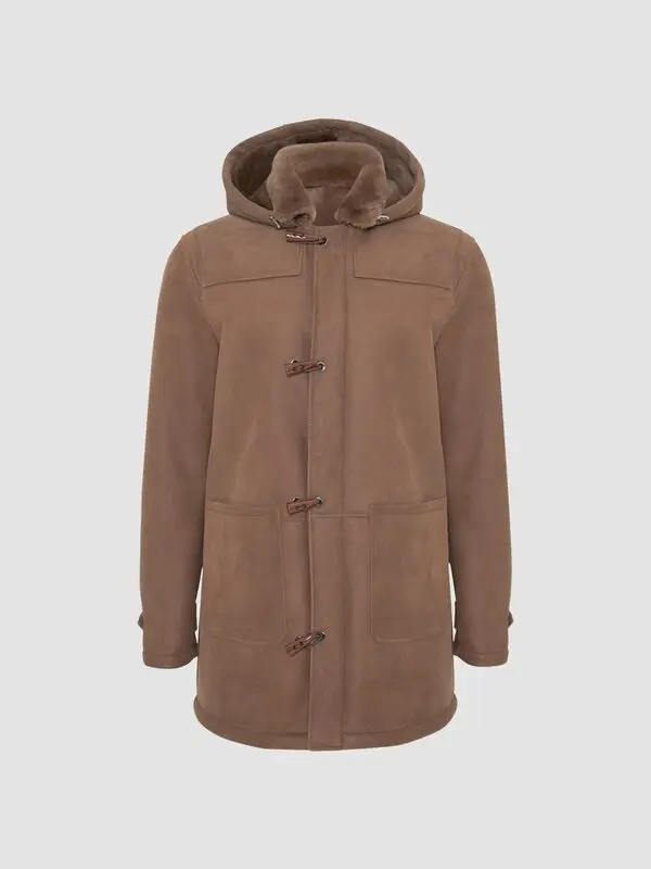 Gorski Embossed Merino Shearling Lamb Jacket - Whiskey