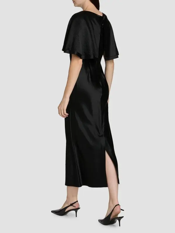 JASON WU Washed-twill Cape-sleeve Midi-dress