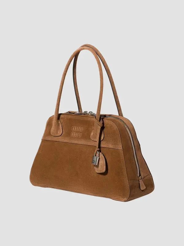 Miu Miu Vivant Suede Shoulder Bag - Brown