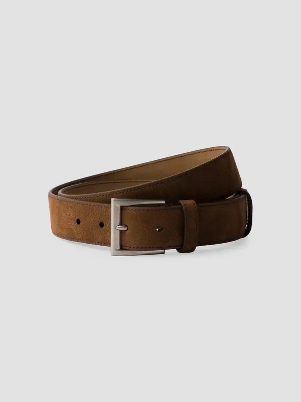Prada Nubuck Leather Belt - Brown