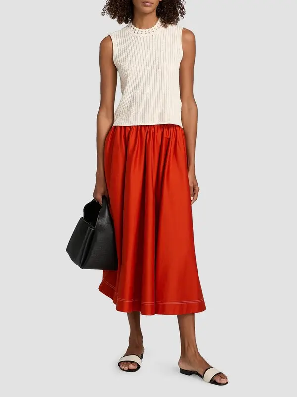 JASON WU Cable-knit Sleeveless Top - Plaster