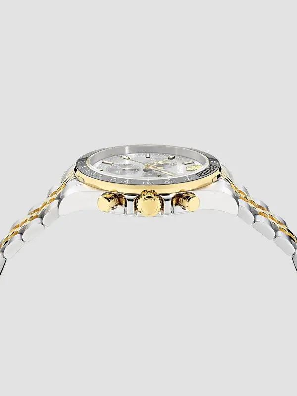 Versace Greca Chrono Wave Two-tone Stainless-steel Bracelet Watch/43mm