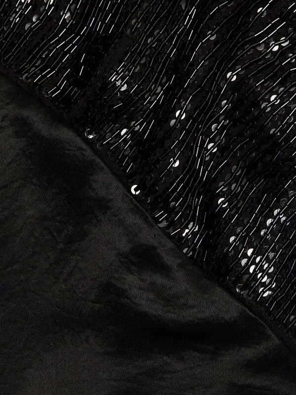 JASON WU Embellished Washed-twill Slip Gown
