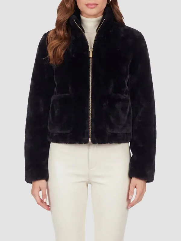 Gorski Merino Shearling Lamb Coat - Black